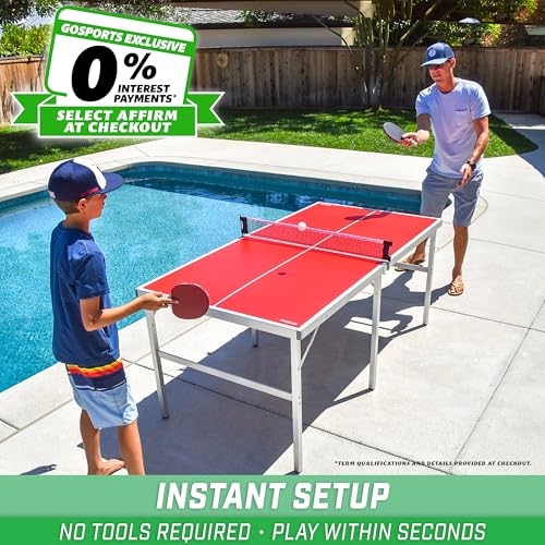 GoSports Mid-Size Ping Pong Table | TT Tables